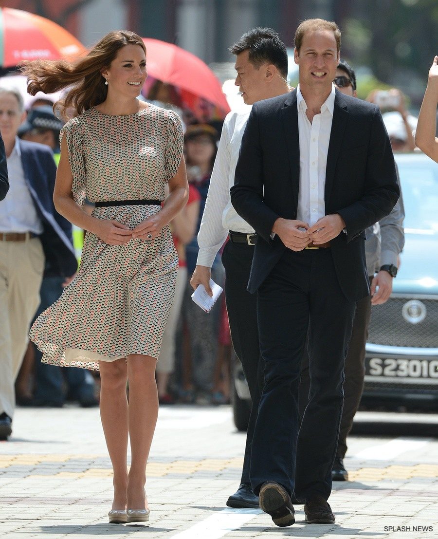 Kate Middleton Singapore | Print skirt + top (not dress) by RAOUL