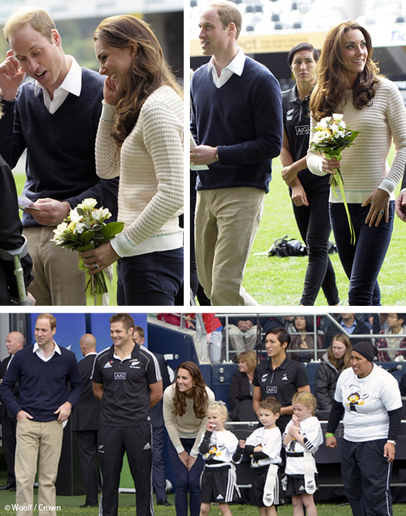 Johnathan Saunders taupe & green oval knit cotton sweater