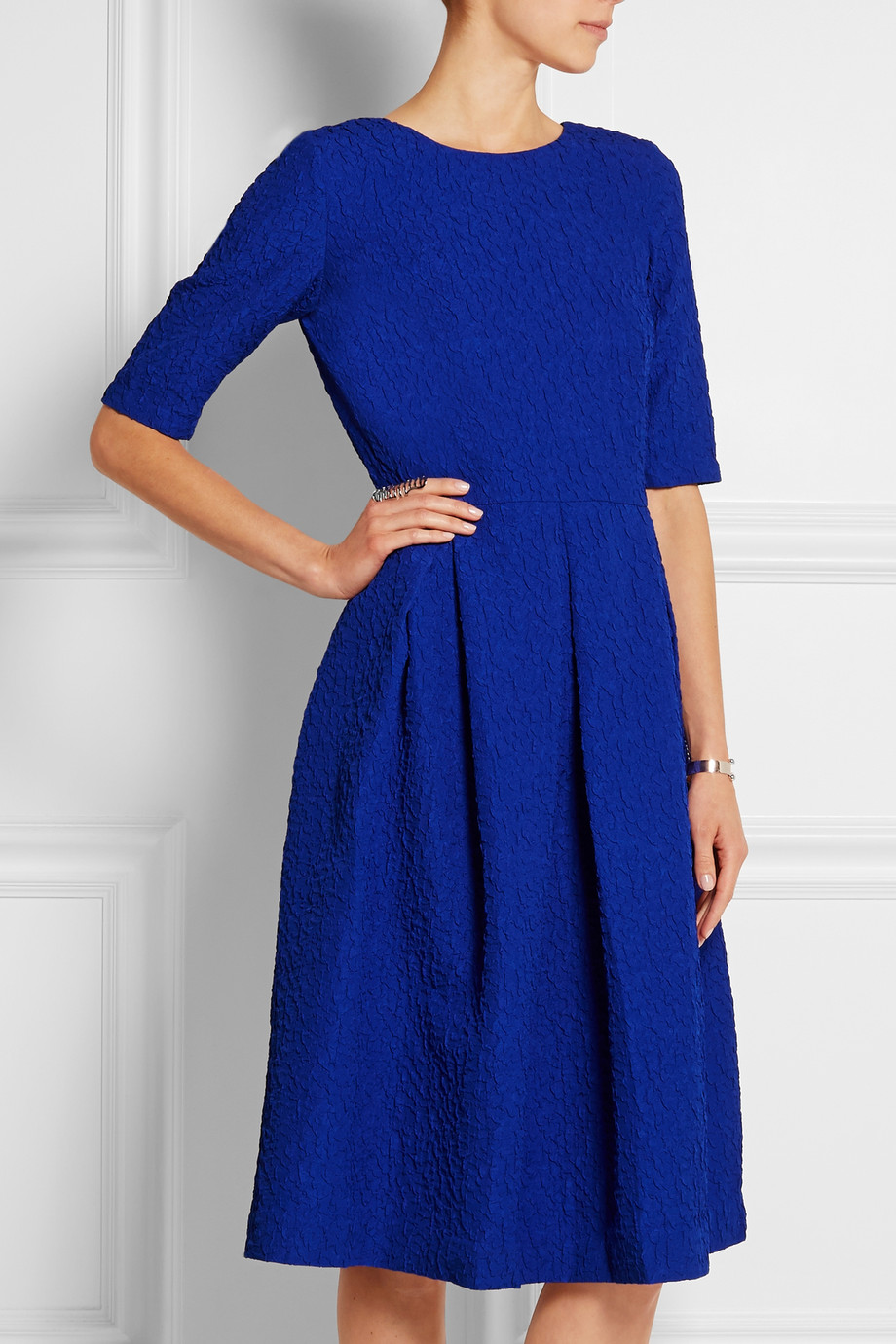 Saloni Martine dress in cobalt blue as worn by Kate Middleton