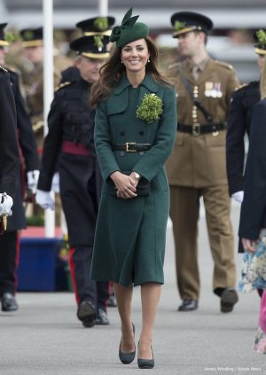 Kate Middleton's Hobbs London Persephone Trench Coat in Green Wool