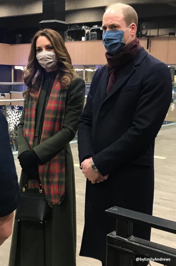 Kate Middleton's Tartan Scarf in Red & Green Maple Leaf