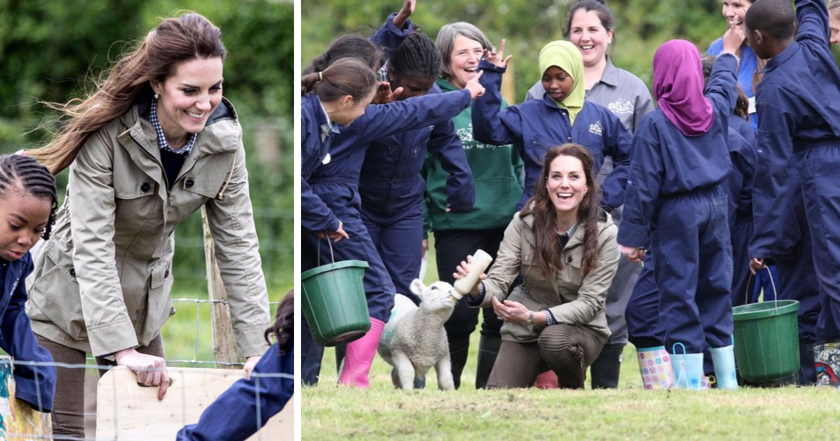 Kate Middleton visits Wick Court Farms for City Children