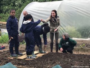 Kate Middleton visits Wick Court Farms for City Children