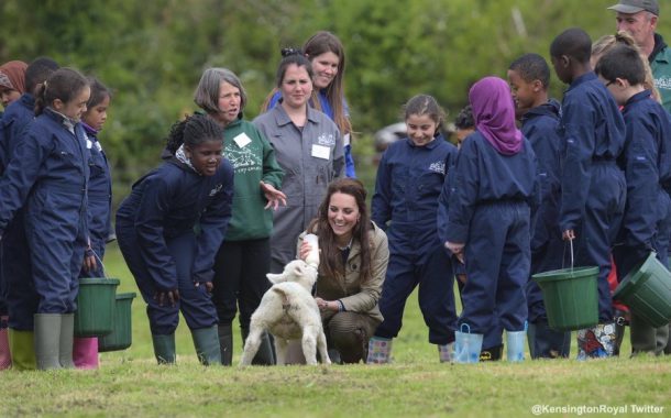 Kate Middleton visits Wick Court Farms for City Children