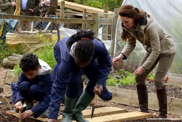 Kate Middleton visits Wick Court Farms for City Children