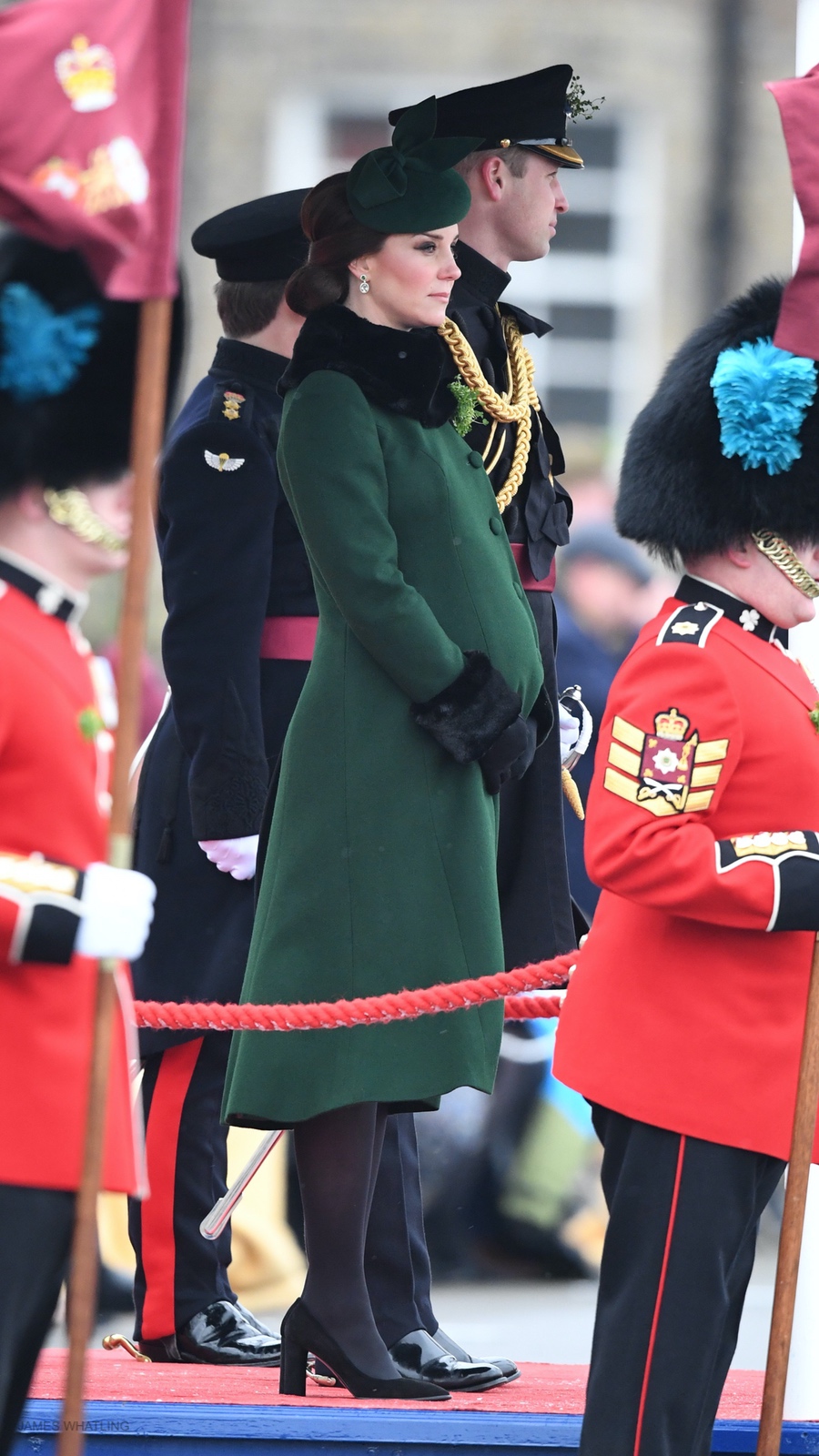 Kate looks festive in green for St. Patrick's Day with the Irish Guards ...