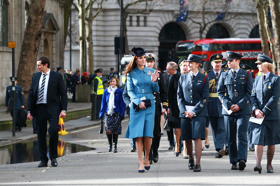 Kate in Alexander McQueen repeat for RAF Air Cadets 75th Anniversary ...