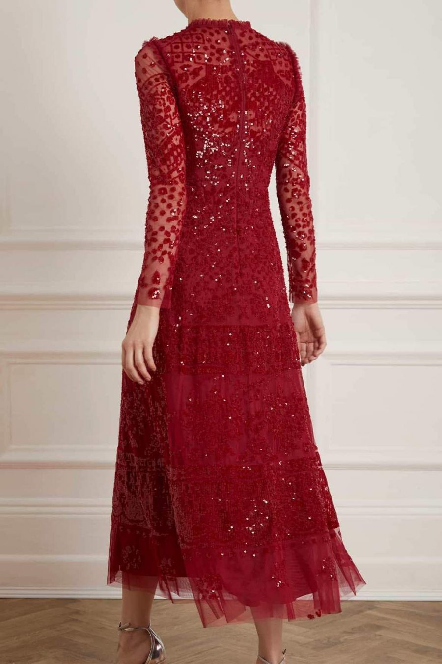 Kate Middleton wearing the Needle & Thread red 'Aurora' sequinned dress