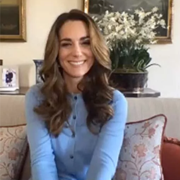 Boden Abercorn Scallop Cardigan in Blue worn by Kate Middleton