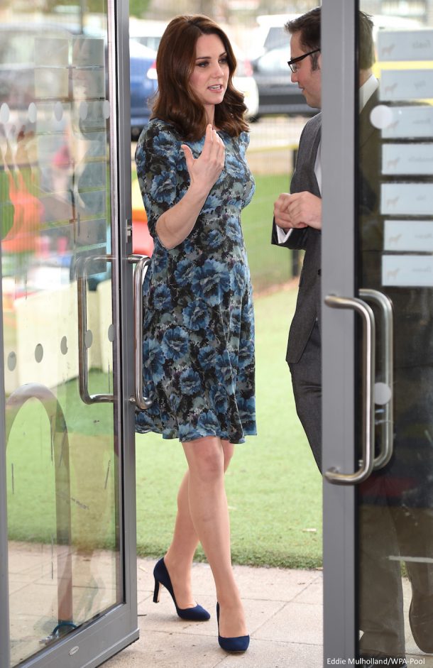 Kate in Hobbs London & Seraphine Maternity for visit to Place2Be at ...
