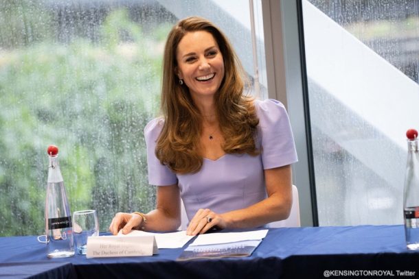 Kate's brilliant in blue as she marks Early Childhood Centre launch