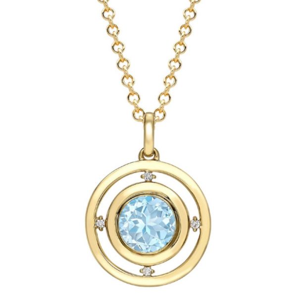 Kate Middleton's Kiki McDonough Apollo Blue Topaz Pendant Necklace
