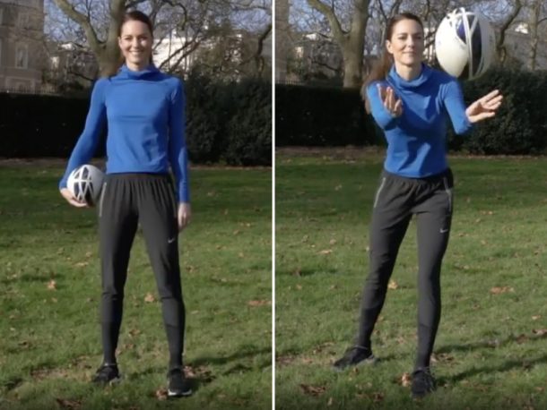 Kate Middleton's Rugby Outfits: Video & Training at Twickenham
