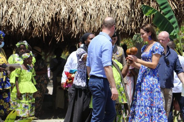 Kate Middeton's blue floral summer dress in Belize is by Tory Burch!