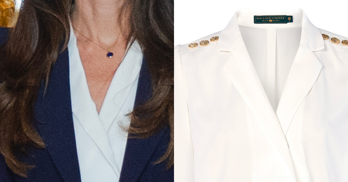 Kate Middleton meets Naval officers in navy blue suit