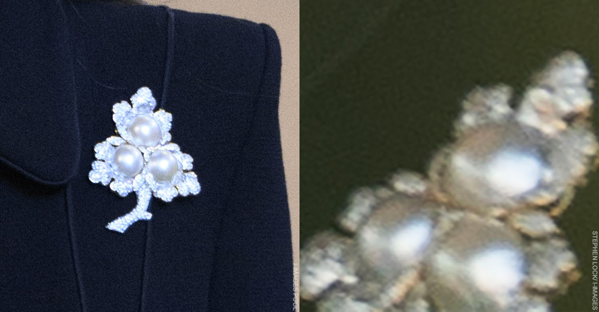 Kate Middleton wears pearls and black veil to Queen’s procession service