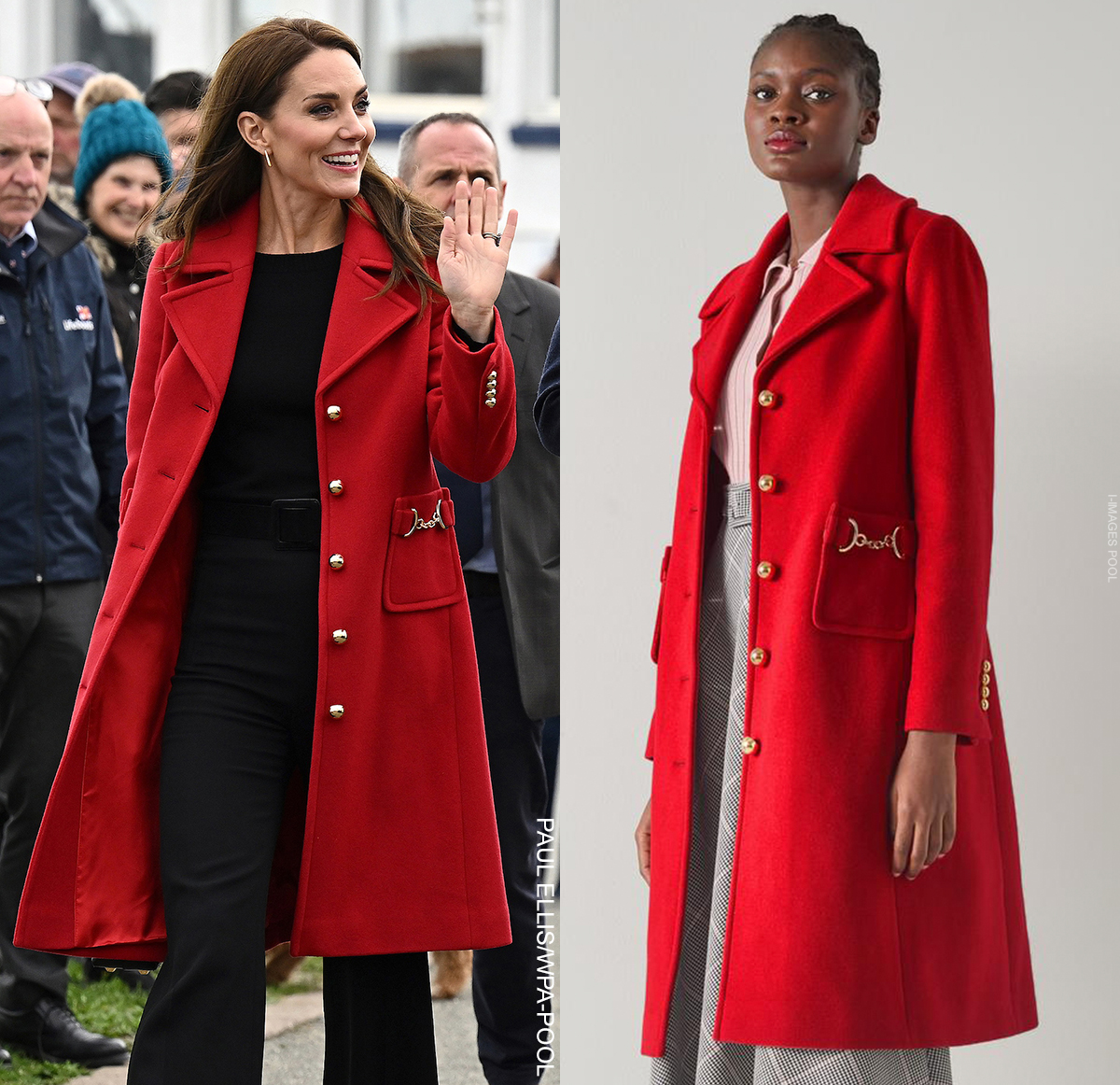Kate Middleton pays tribute to Wales by wearing red for first visit to the country since ...