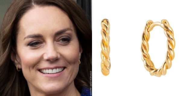 Kate Middleton Spells of Love Medium Twist Hoop Earrings