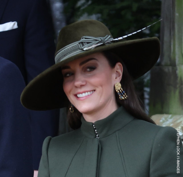 Kate Middleton's Sezane Dina Earrings in Gold Plated with 'Ocean Blue' Stones