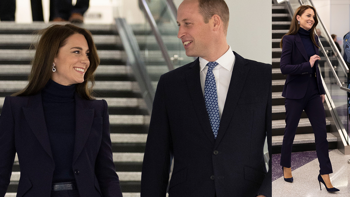 Kate Middleton arrives in Boston wearing a suit! Princess kicks off ...