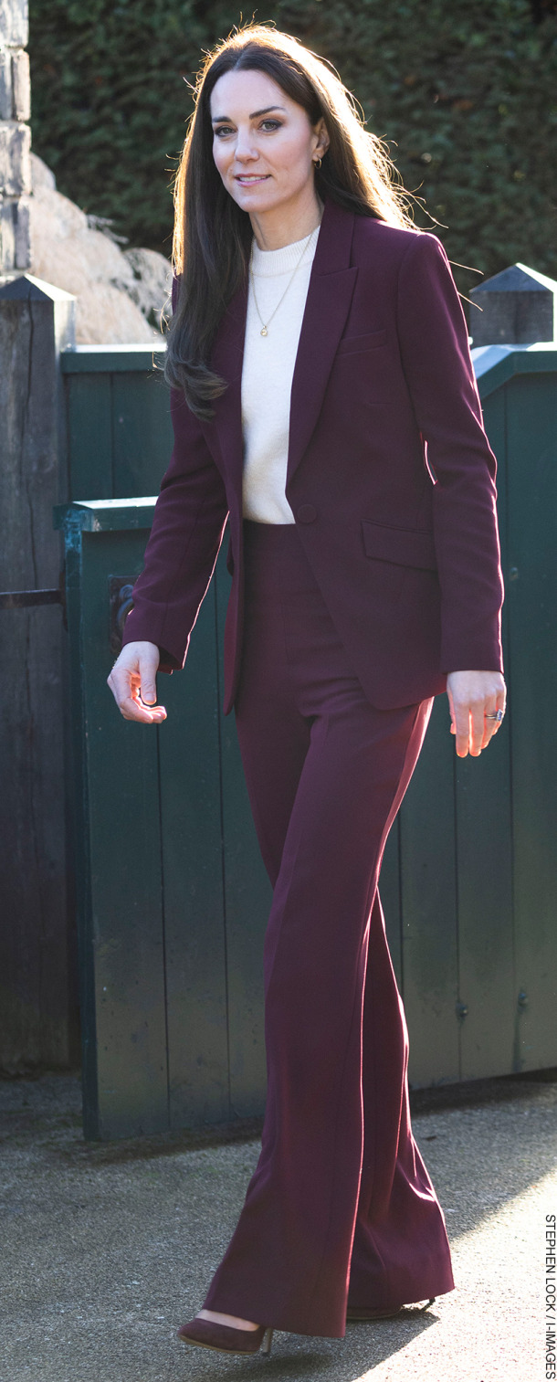 Kate Middleton rewears burgundy suit for England Wheelchair Rugby ...