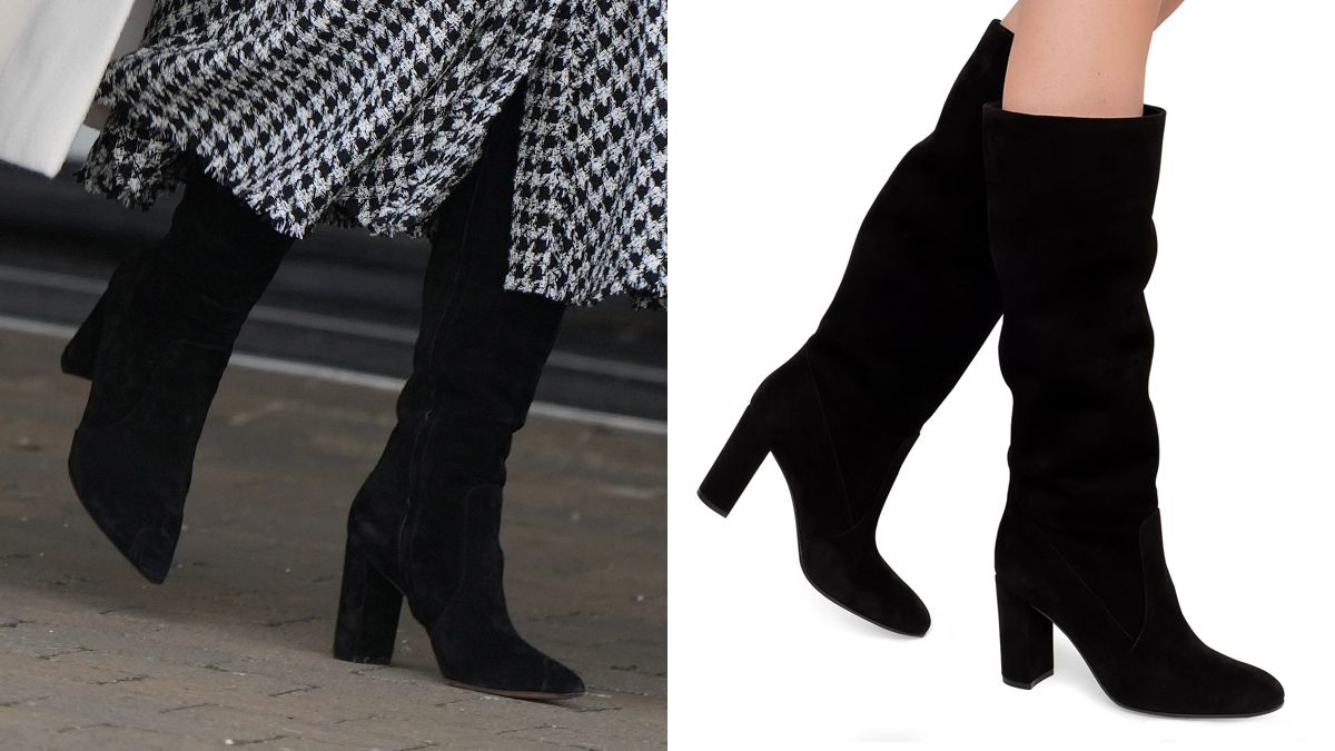 Kate Middleton's Gianvito Rossi Black Block Heel Boots With Pointed Toe