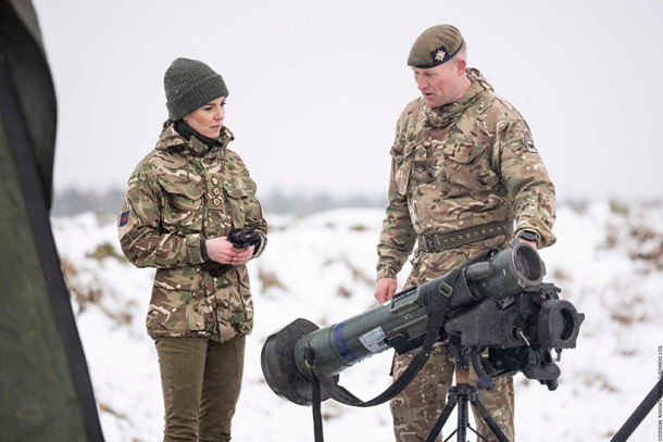 Kate Middleton meets Irish Guards in camo jacket & cargo trousers