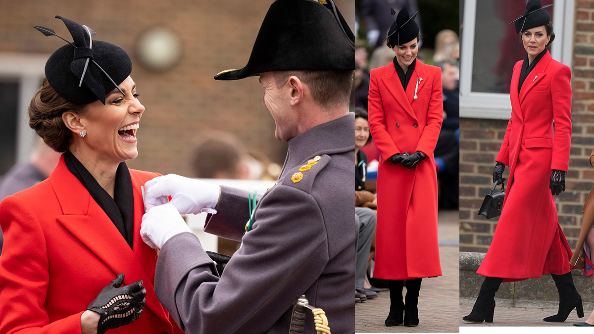Kate Middleton In Welsh Red For St David's Day Parade