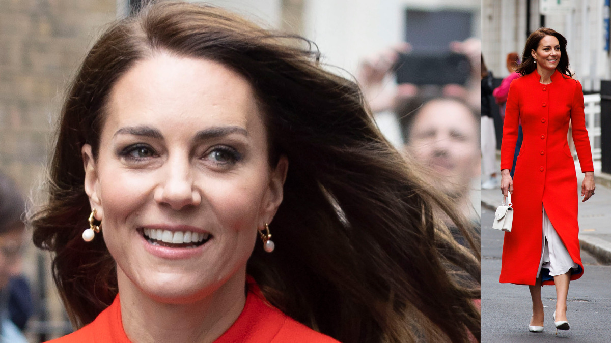 Kate Middleton's Chic Red & White Look At Soho Pub