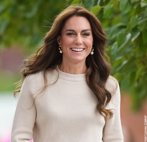 Kate Middleton's Simone Rocha Gold & Pearl Curb Chain Earrings