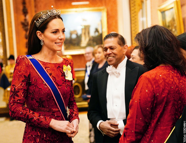 Lotus Flower Tiara Worn by Kate Middleton / Princess of Wales