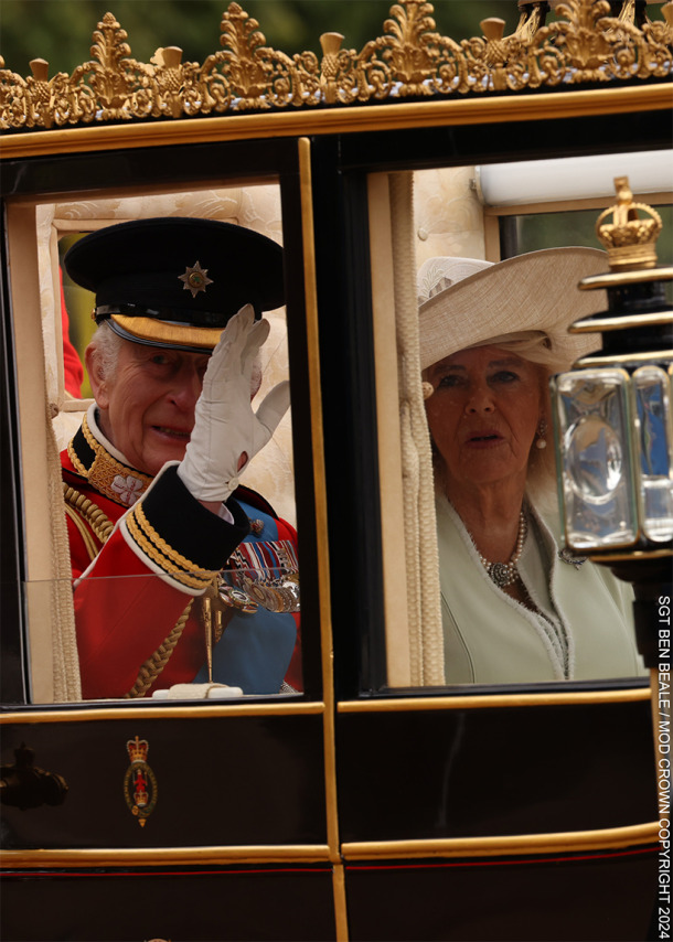 Kate Middleton in Monochrome For Trooping The Colour