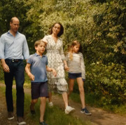 Kate Middleton's VEJA Esplar sneakers in white & rose gold metallic
