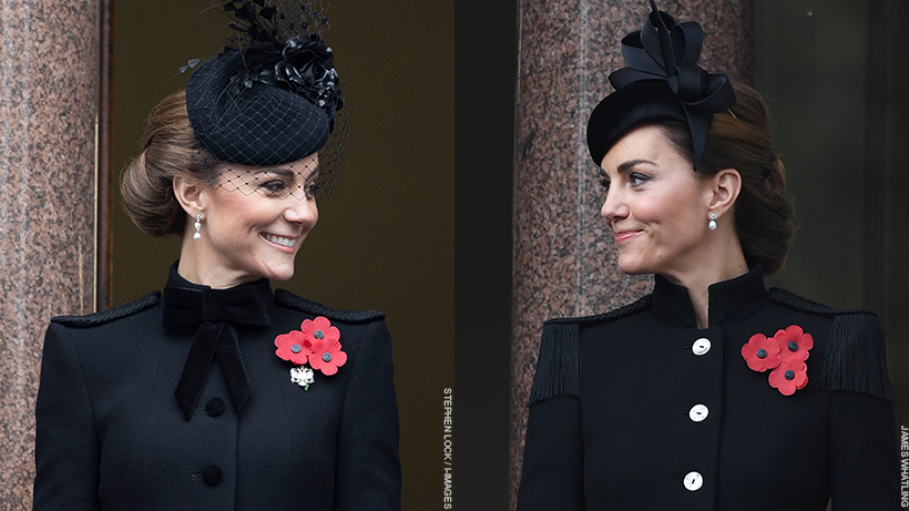 Kate Middleton Refreshed Her Military Coat With A Chic Velvet Bow For ...