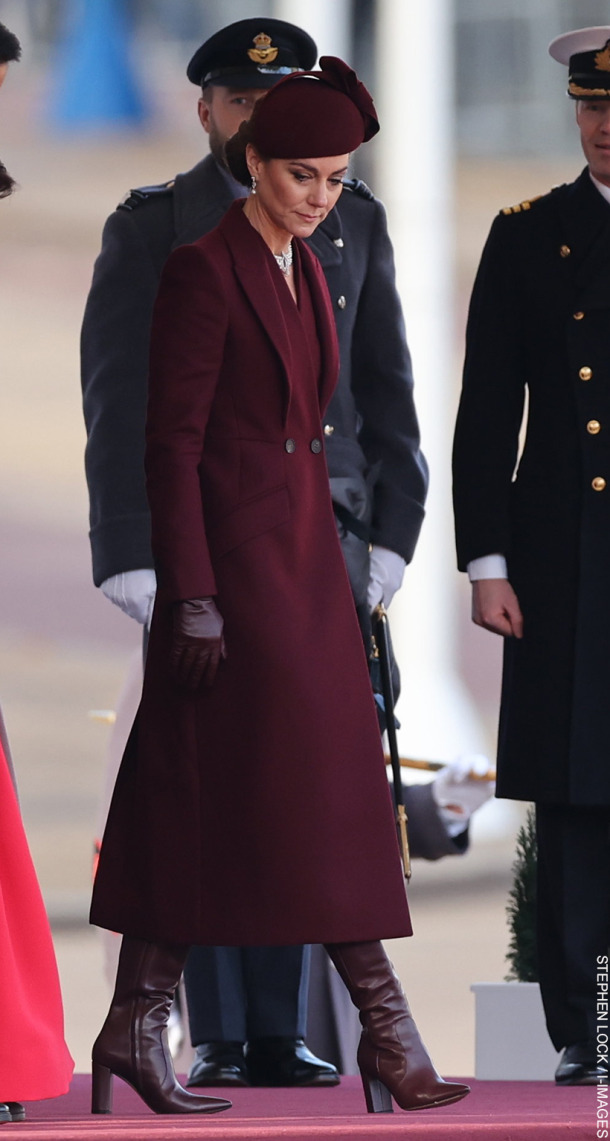 Kate Middleton's Gianvito Rossi 'Rhymes' Boots in Burgundy