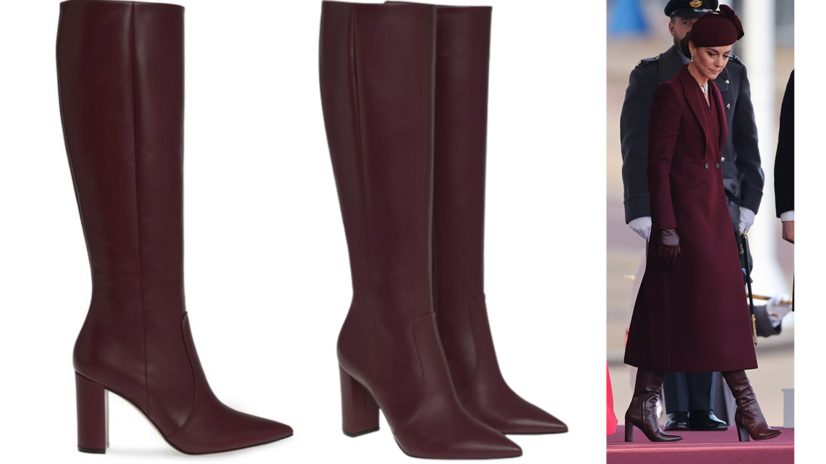 Kate Middleton's Gianvito Rossi 'Rhymes' Boots in Burgundy