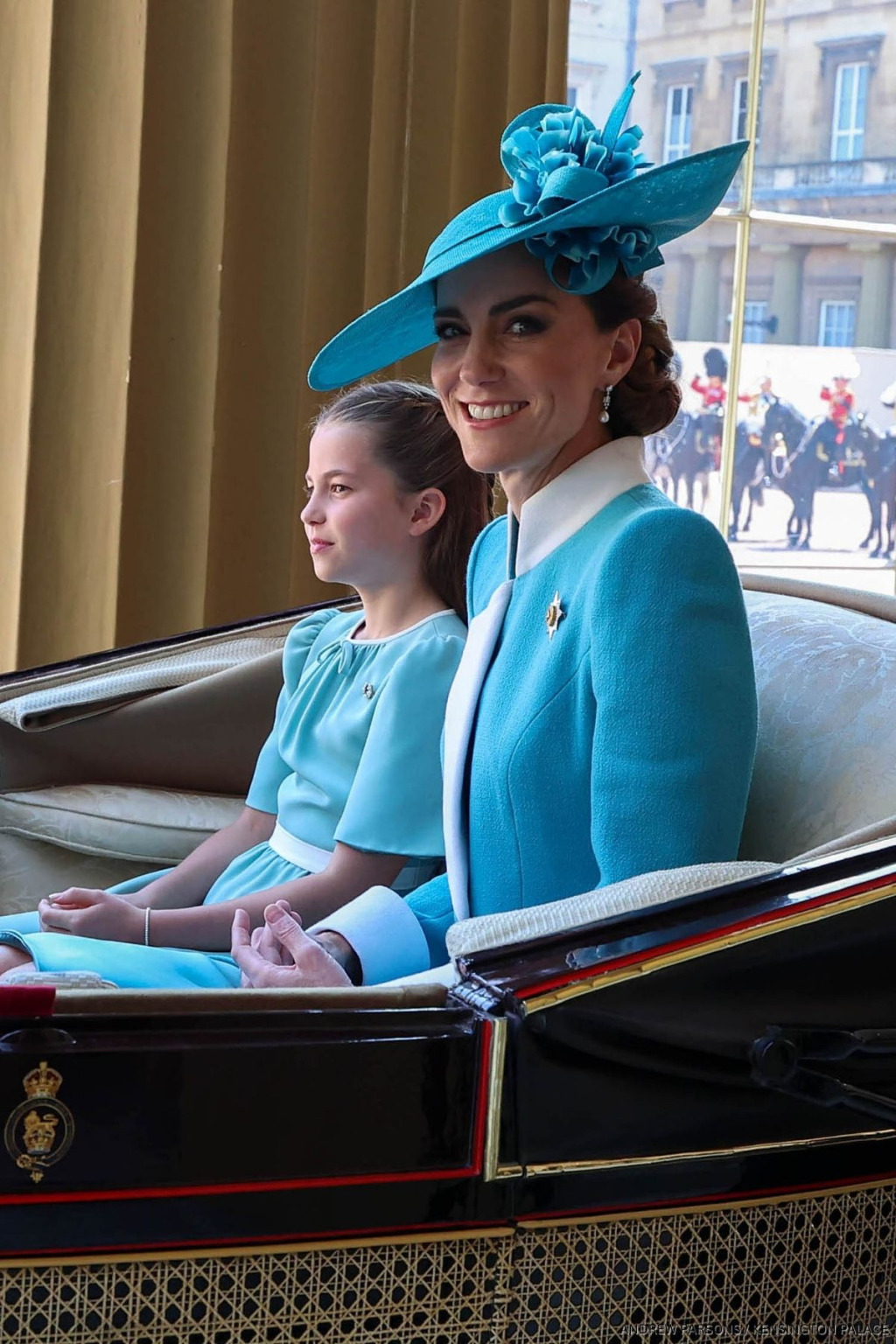 Kate Middleton Stuns in Teal Catherine Walker at Trooping the Colour