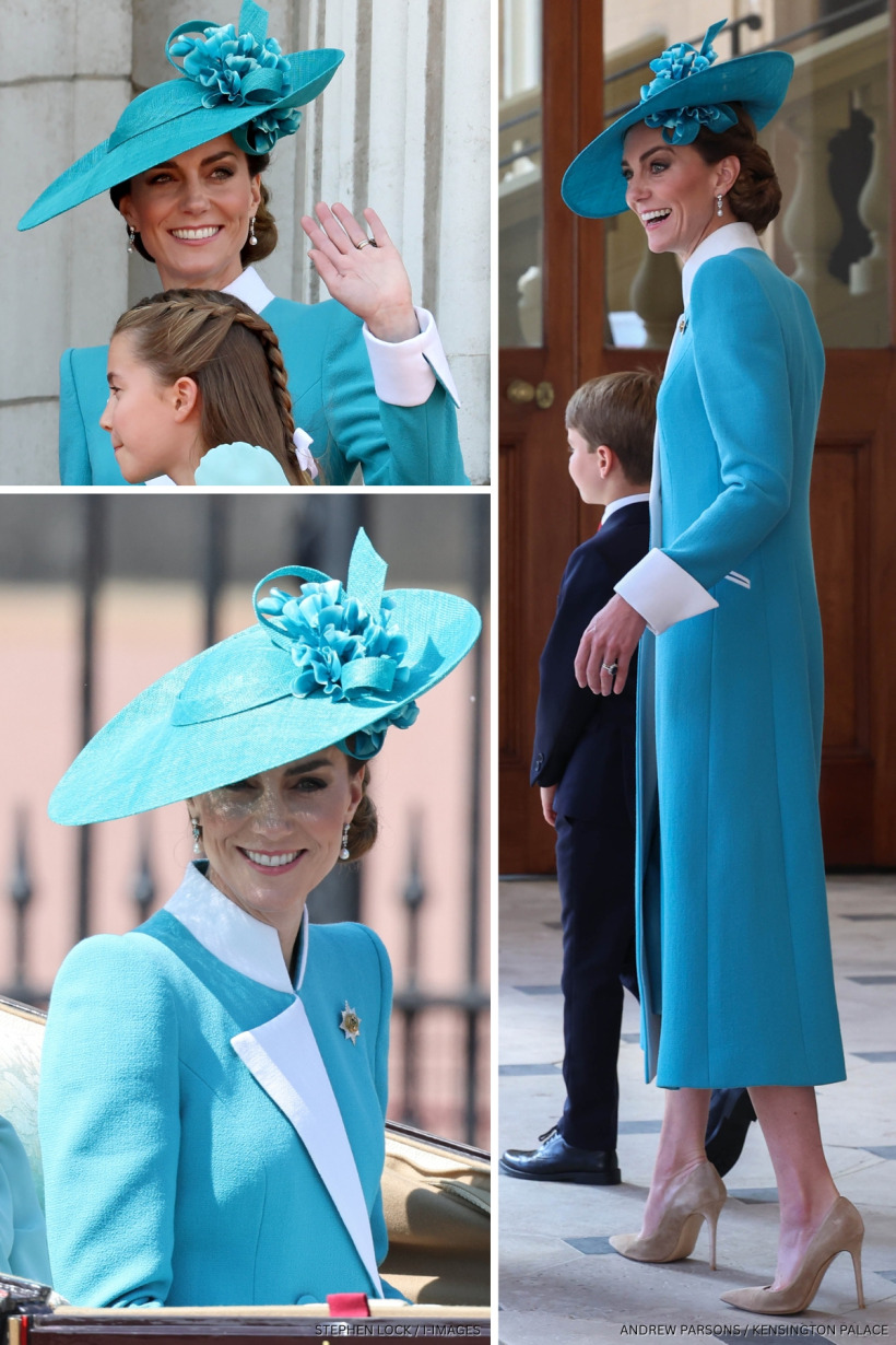 Kate Middleton Stuns in Teal Catherine Walker at Trooping the Colour