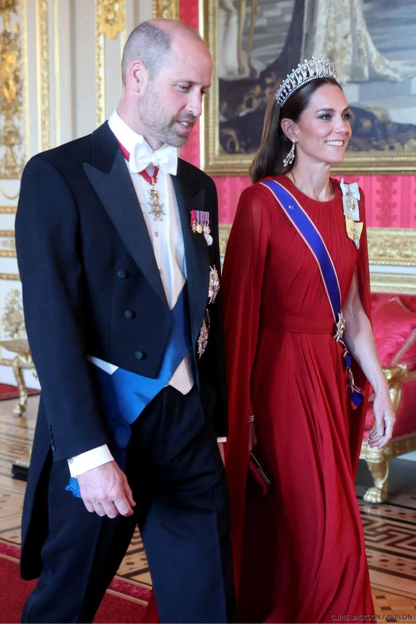 Kate Middleton Stuns in Red Gown & Glittering Jewels At French State ...