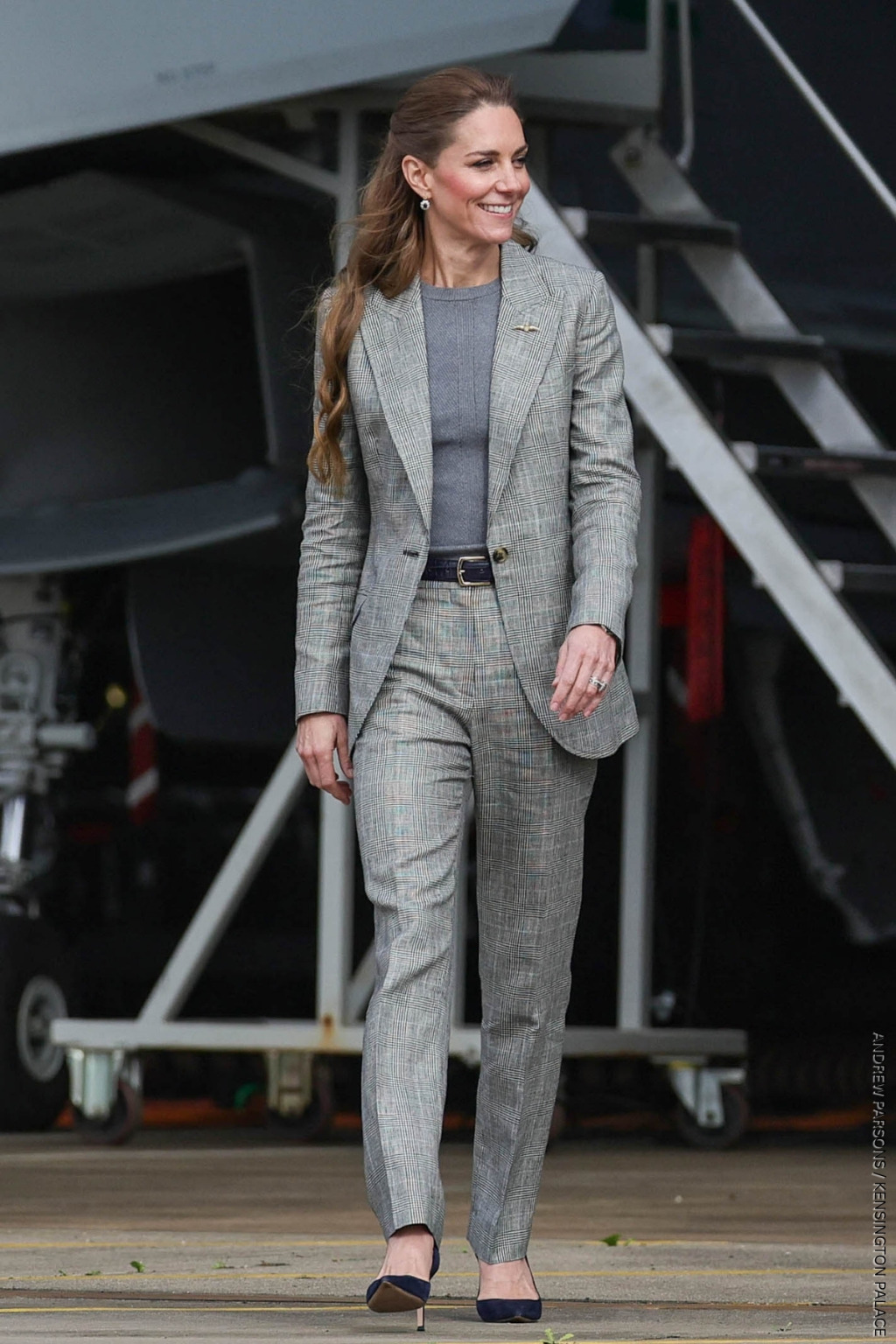 Princess of Wales Steps Out in Sleek Grey Suit for RAF Coningsby Visit