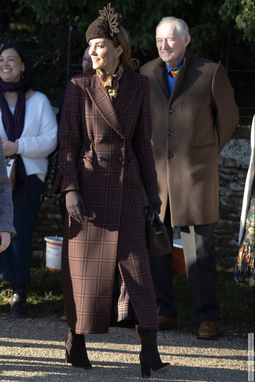 Kate Middleton Brings Back a Familiar Checked Coat for Sandringham ...