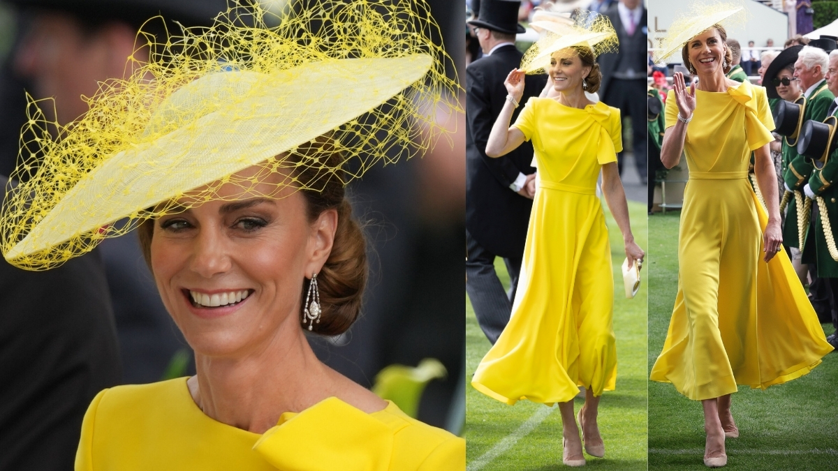 Kate Middleton Returns to Royal Ascot in Vibrant Yellow Dress With ...